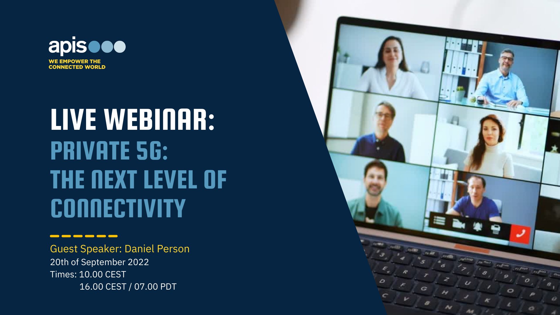 Webinar: Private 5G - The Next Level of Connectivity - Apis Training